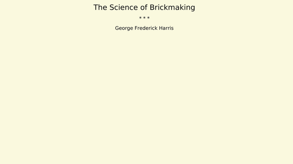 The Science of Brickmaking