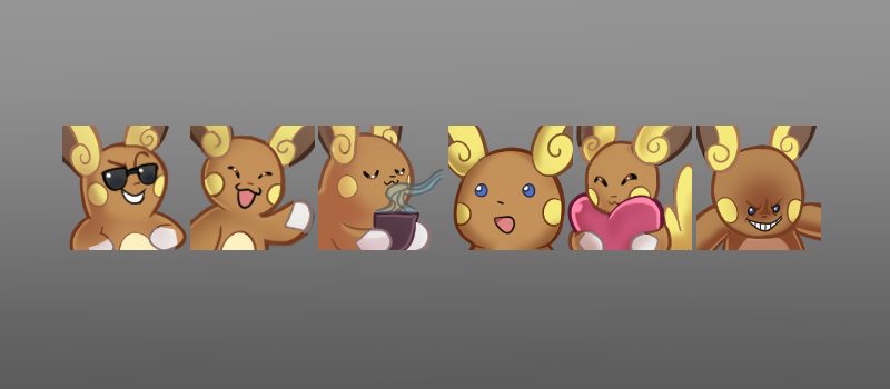 Alolan Raichu Emotes