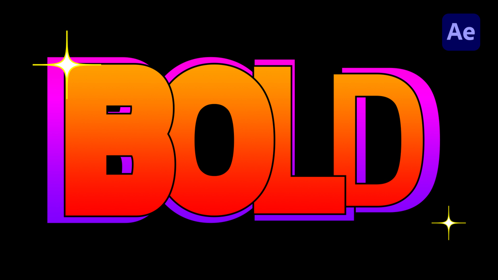 Bold to Thin Text Animation. After Effects Project File