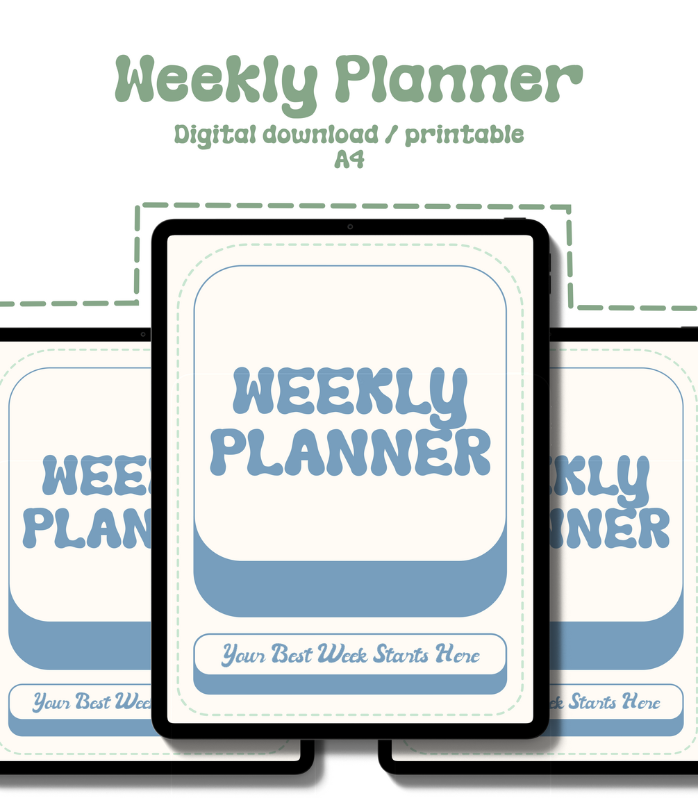 Vintage Printable Weekly Planner | Pastel Color Palette | Schedule, To ...