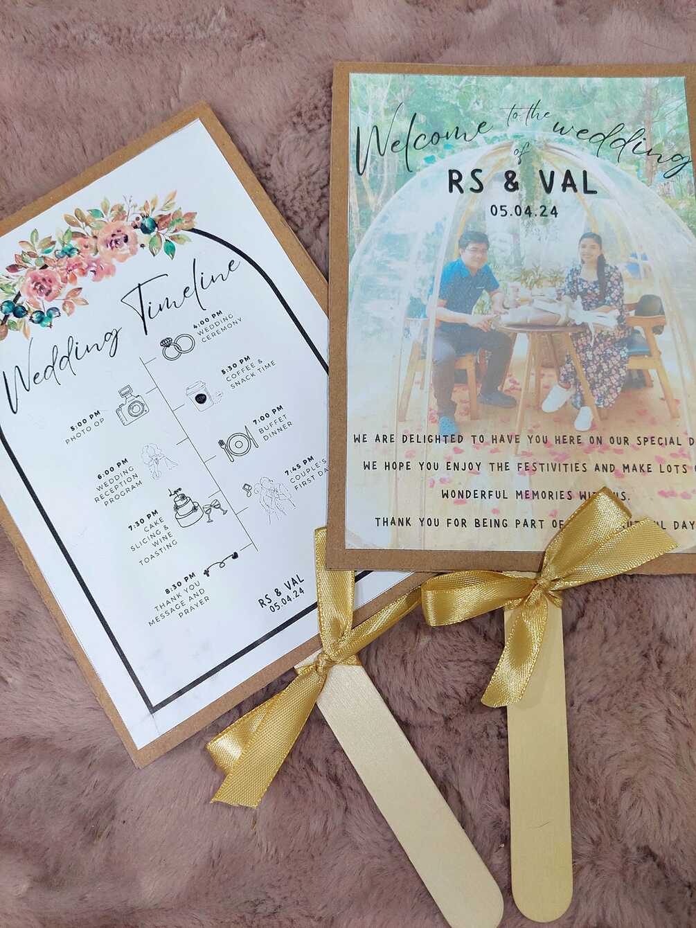 DIY Printable Wedding Fan with Program Timeline 🤵⛪👰