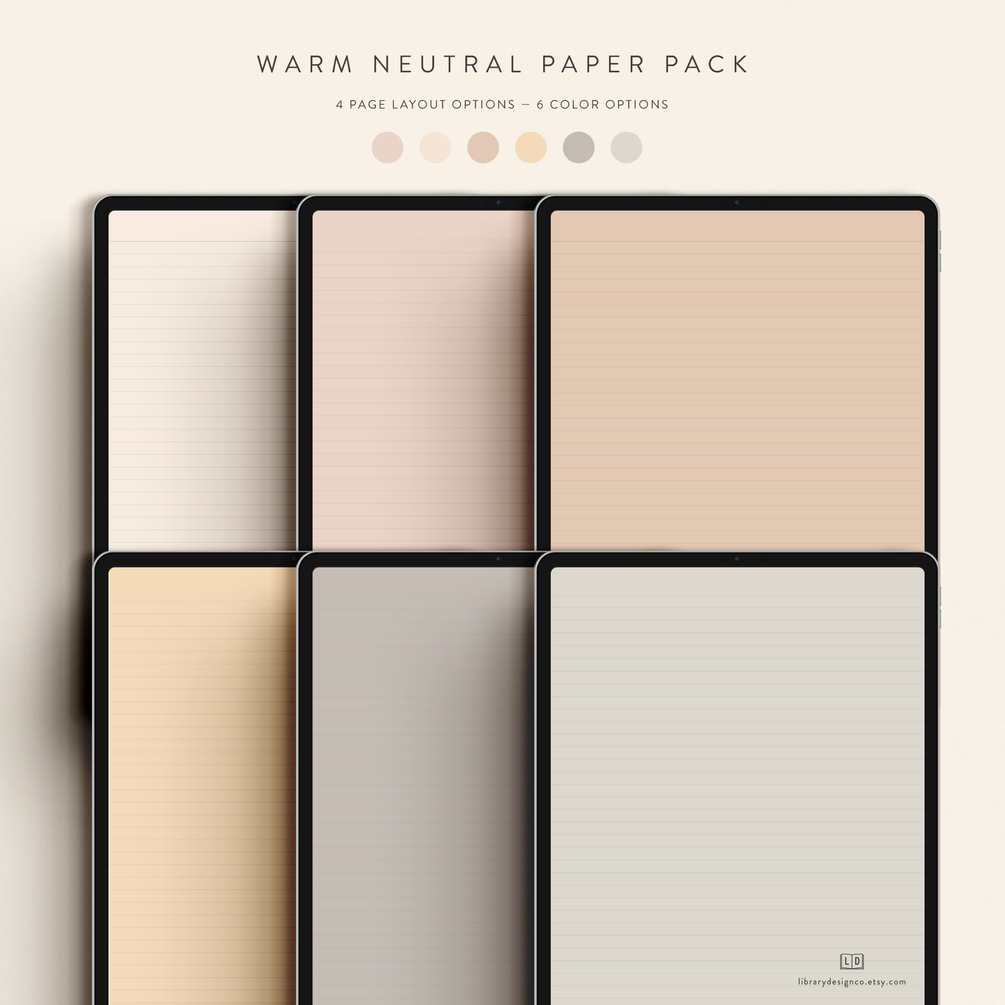 Warm Neutral Paper Pack