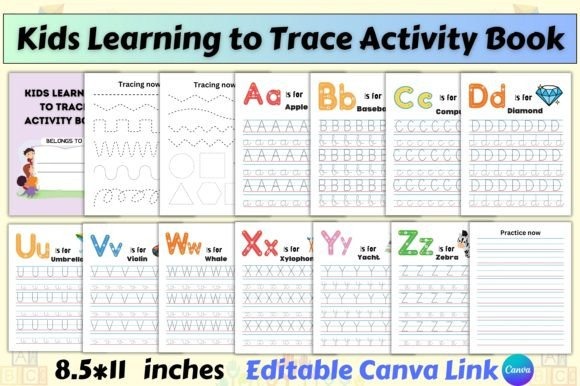 Kids Learning to Trace Activity Book