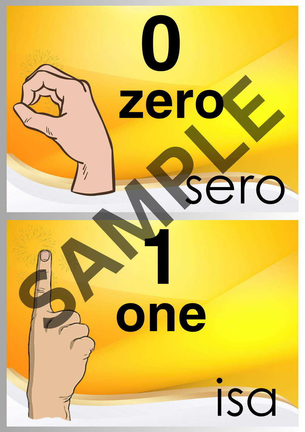 Number Cars 0-10 AUSLAN Filipino Printable|AUSLAN Number Flashcards ...