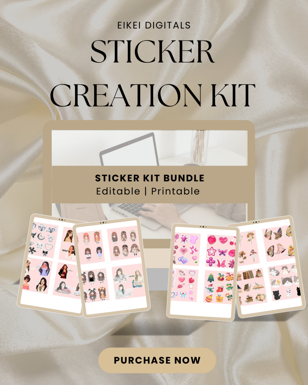 Sticker Bundle | Editable & Printable | Eikei Digitals