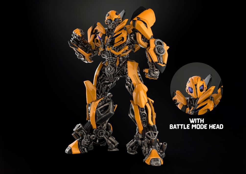 Bumblebee with 2 heads Cut and Keyed STL