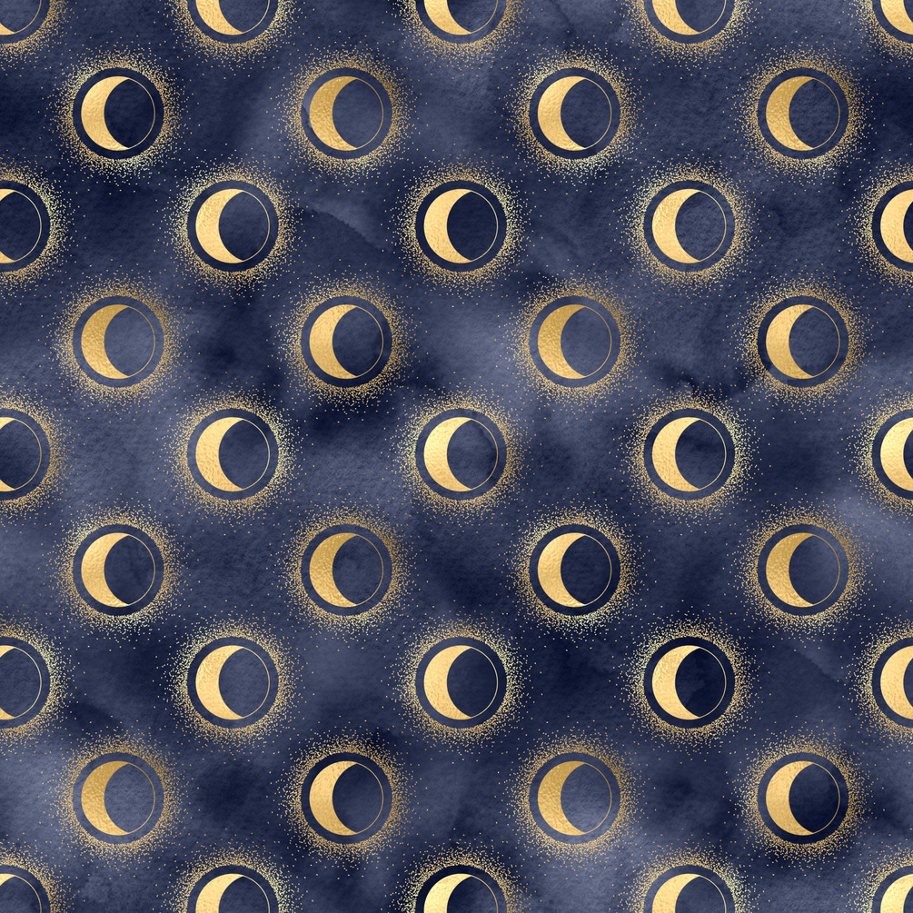 Blush and Navy Celestial Watercolor