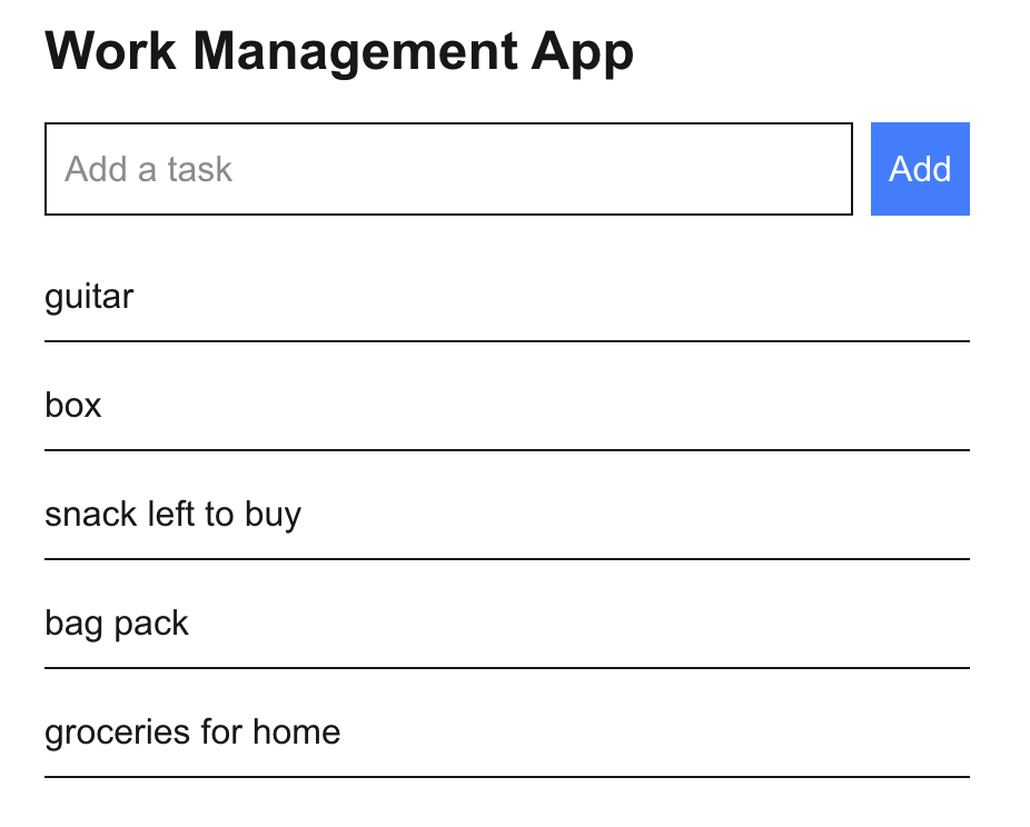 Work Management Web App