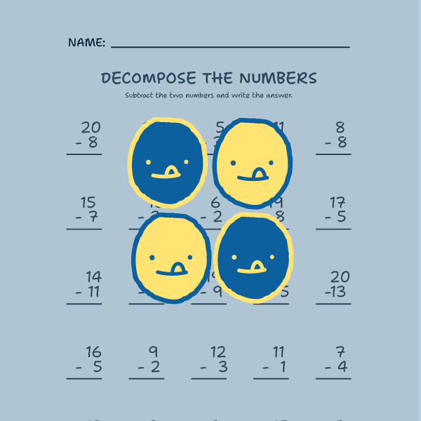 Early Math Bundle: Compose & Decompose Numbers – Printable Addition ...