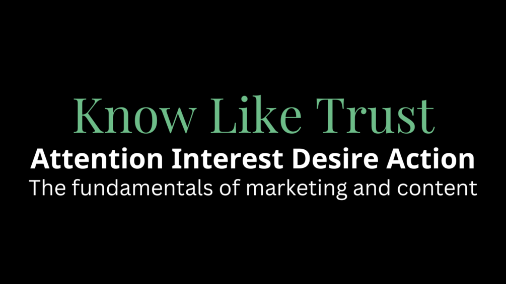 Know Like Trust + Attention Interest Desire Action