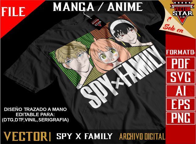 Vector gamer, vector Anime, vector Manga SPY X FAMILY