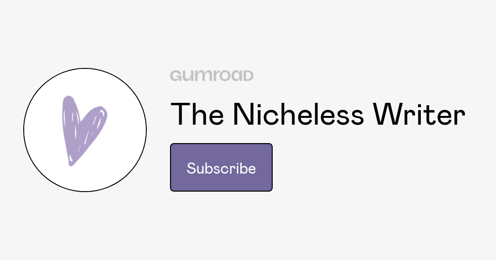 The Nicheless Writer