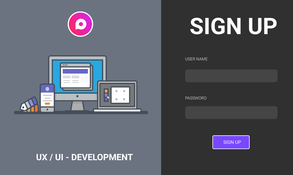Sign up Template For Proxlight Designer