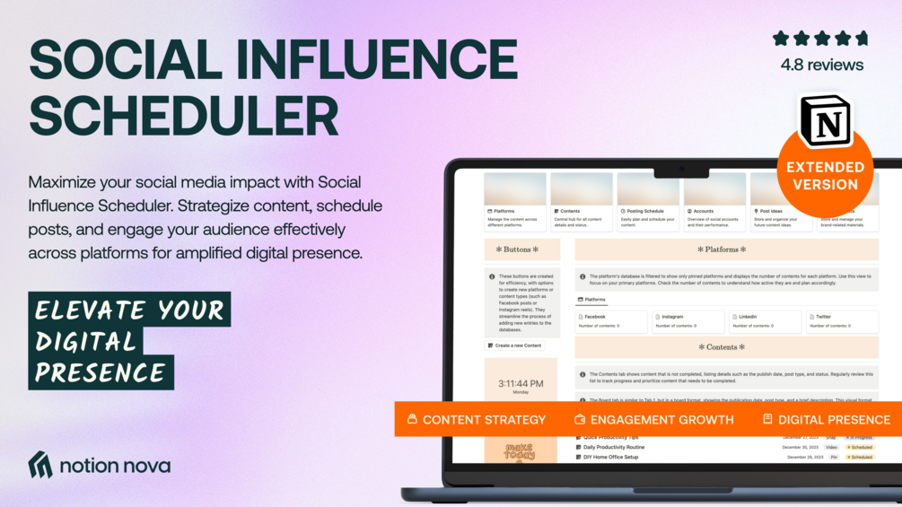 Ultimate Social Media Planner Notion Template: Strategize Your Social ...