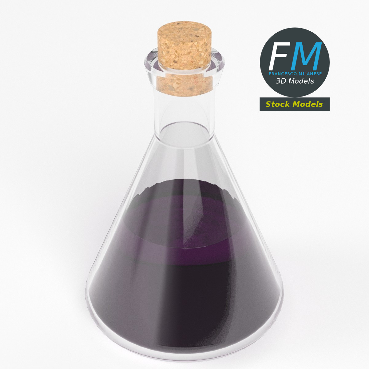 3D MODEL - Conical potion flask