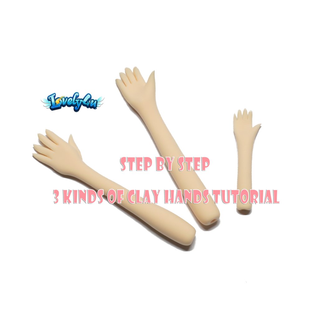 Step by Step Clay Figure Tutorial #3: 3 types of hands