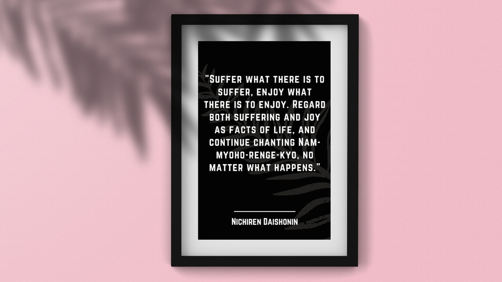 Nichiren Daishonin Quote on Suffering Printable Wall Art in High ...