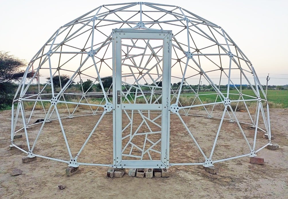 7 Meter Geodesic dome structure with baseplate and connectors- digital ...
