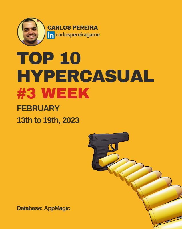 TOP 10 HYPERCASUAL - #3 WEEK, FEB, 23 - Carlos Pereira