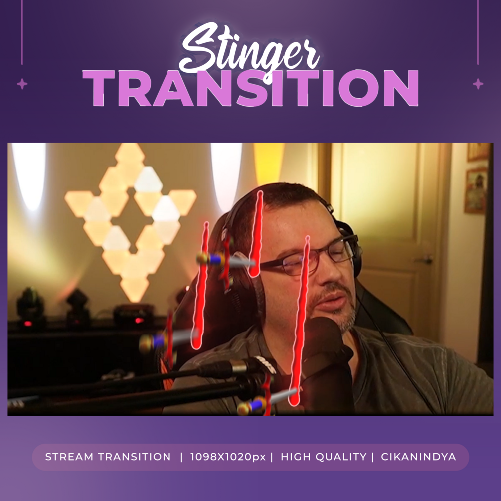 Animated Stinger Transition Crimson Strike | Fierce & Slashing Overlay ...