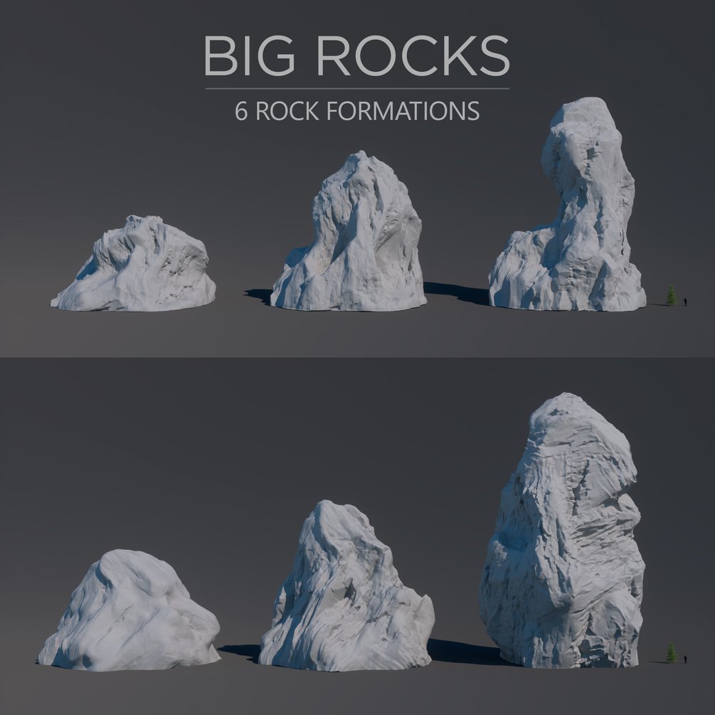 Six big rocks set