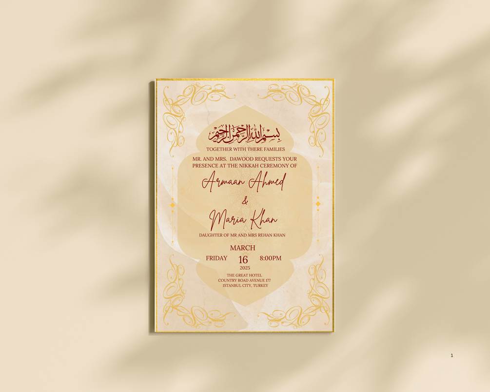 Elegant nikkah template | muslim wedding cermony | easy editable