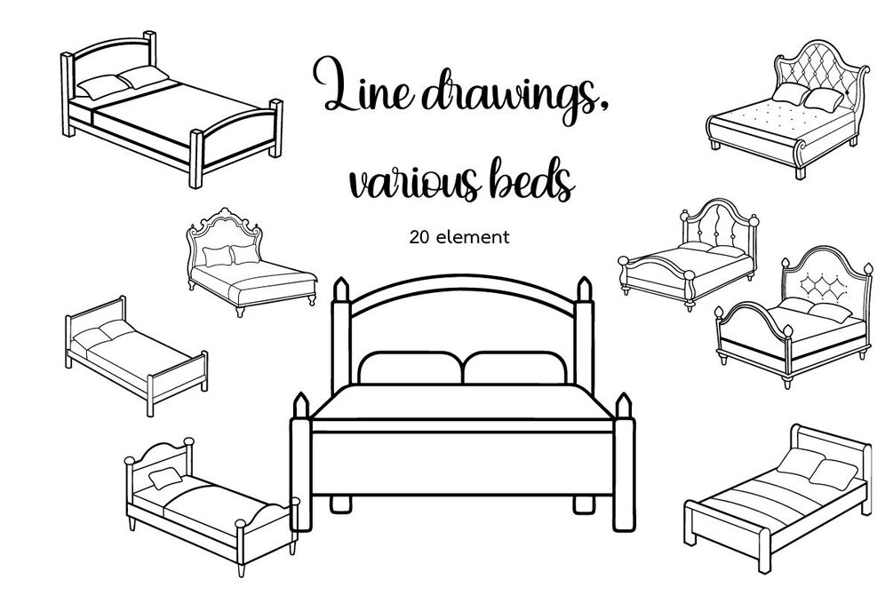 Image of various mattress lines, Vector art, PNG, SVG, EPS, download ...