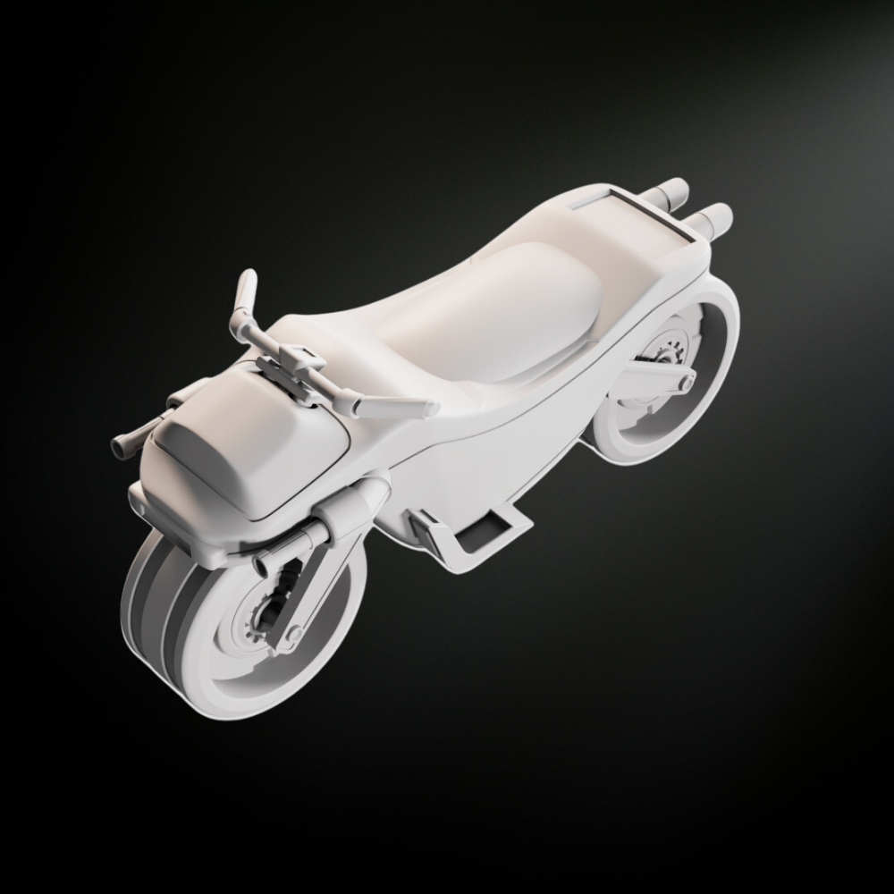 Sci-Fi Motorcycle STL File – Futuristic 3D Printable Bike for Wargaming ...