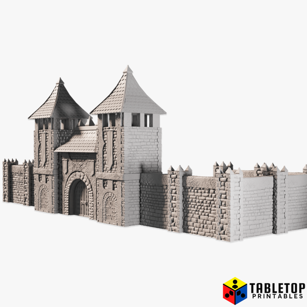 Medieval Fantasy City Gate - Digital STL Files