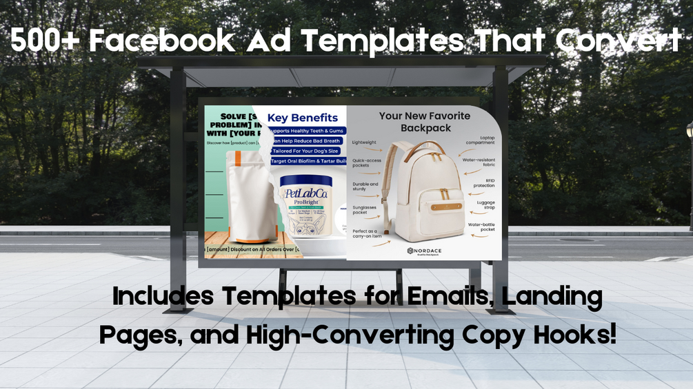500+ High-Converting Facebook Ad Templates for eCommerce