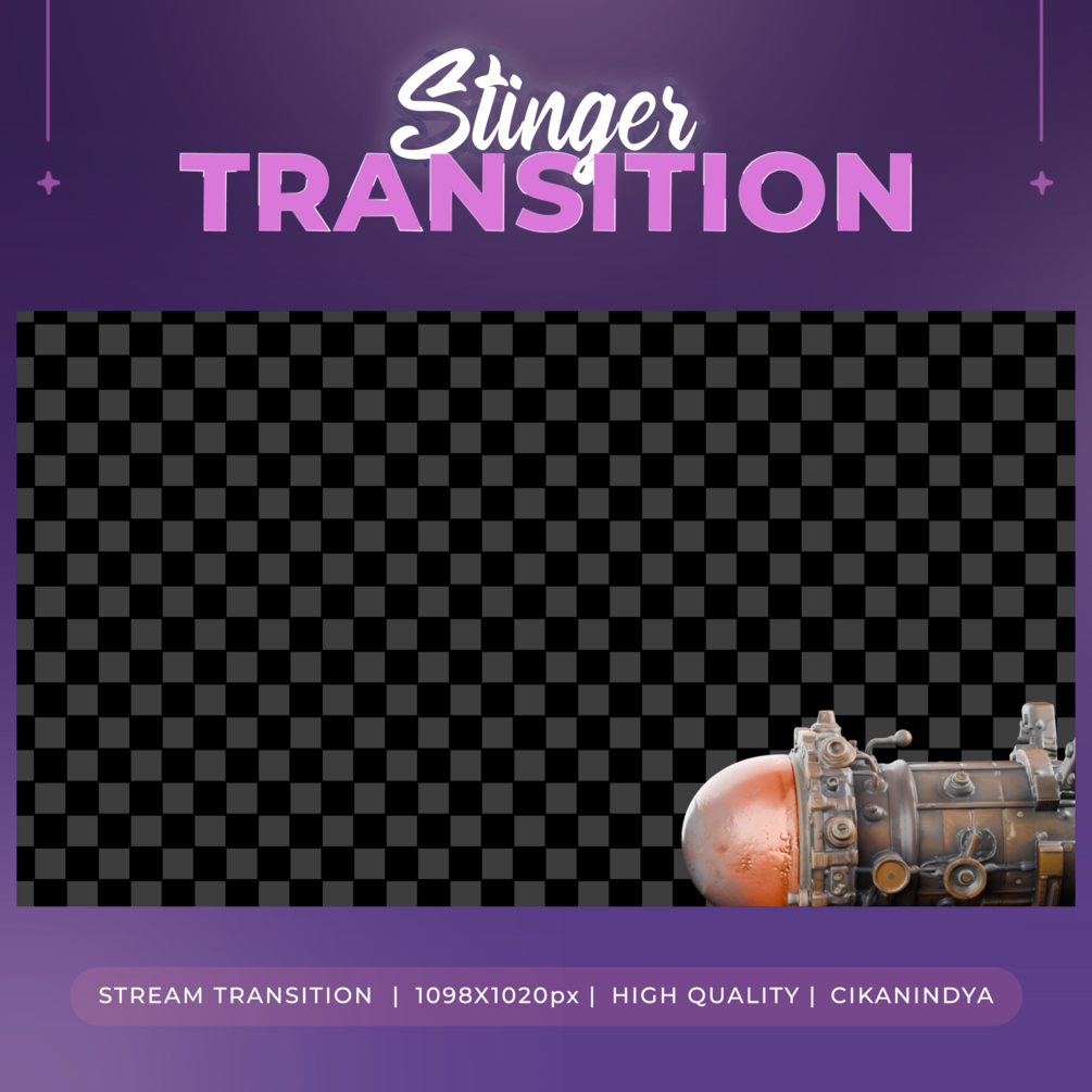 Stinger Transition | Steampunk Rocket Engine Animation for Retro-Tech ...