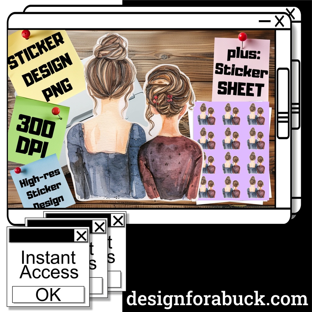 Forever Together, Best Friend Forever, Sticker, Stickers Sheet for ...