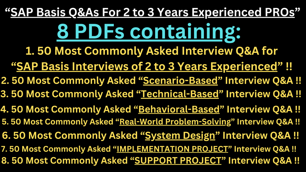 8 PDFs of ALL Types of Most Asked Interview Q&A (Scenario-Based ...