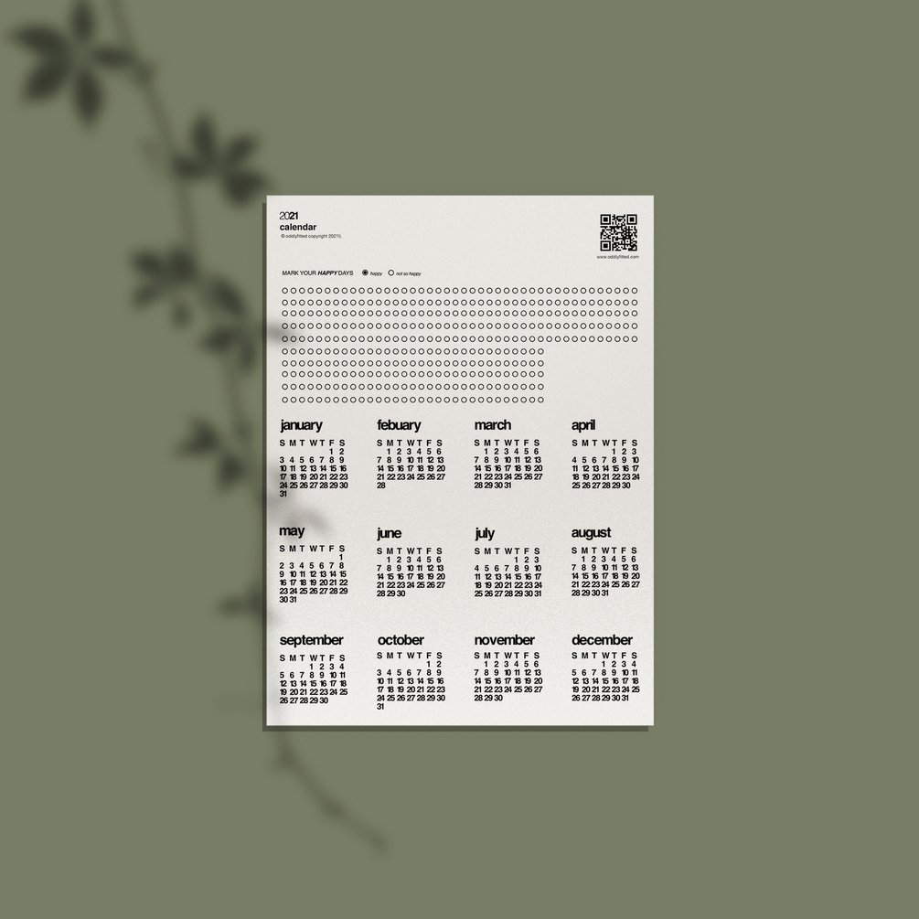 2021 Printable Personal Calendar