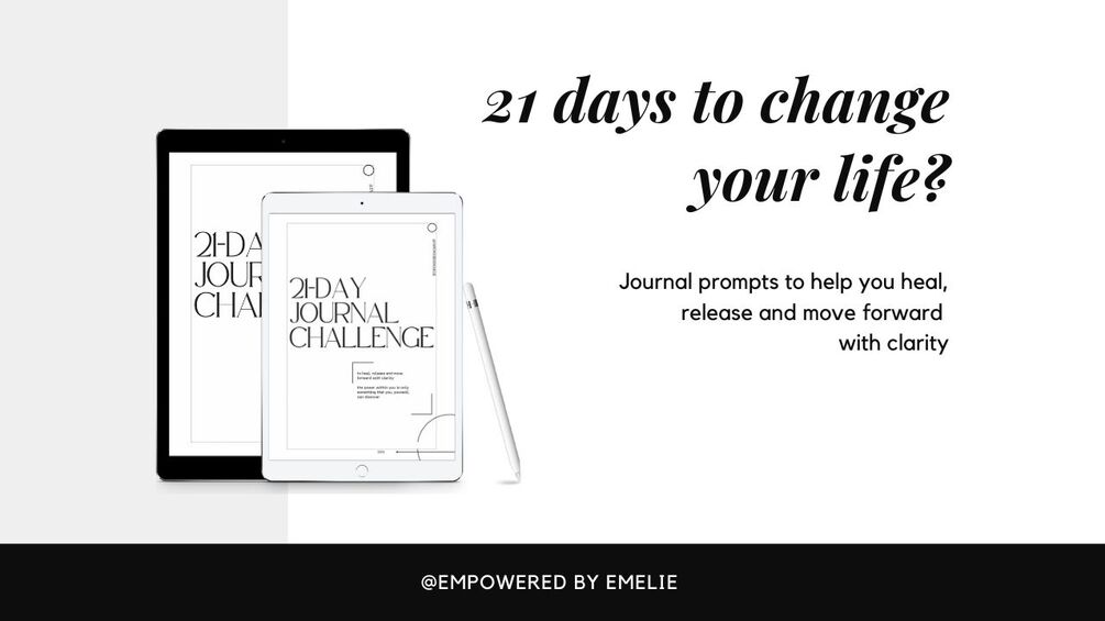 21 day journal challenge - to heal, release and move with clarity