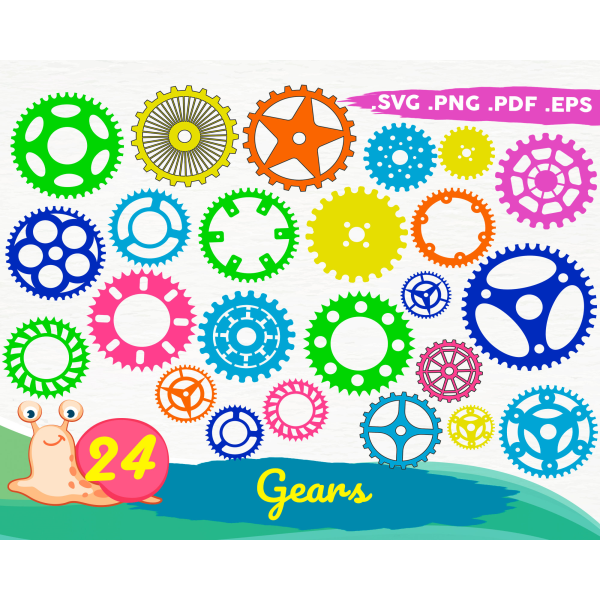 Gears SVG Bundle, Steampunk Png, Metal Gears Dxf, Cogwheels, Gear Cogs ...