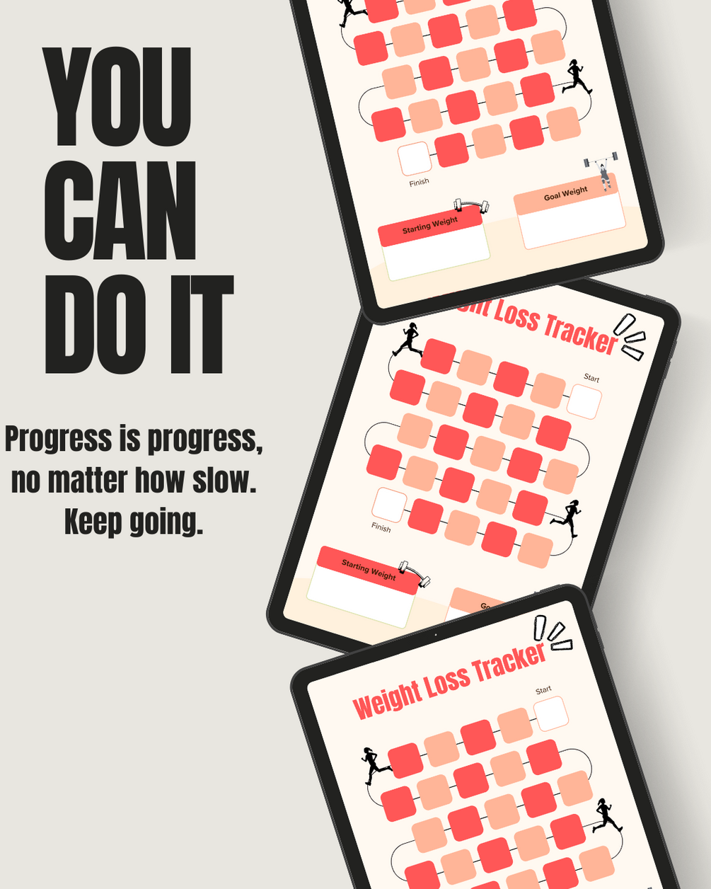 25 Weeks Weight Loss Tracker | Printable Fitness | Goal Setting ...