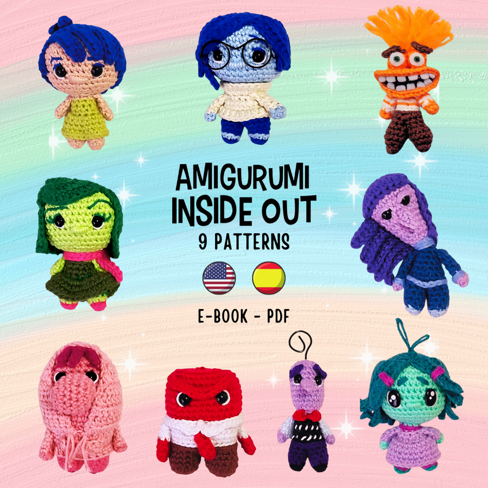 Inside Out Amigurumi Crochet Patterns Bundle, Ebook PDF, Digital ...