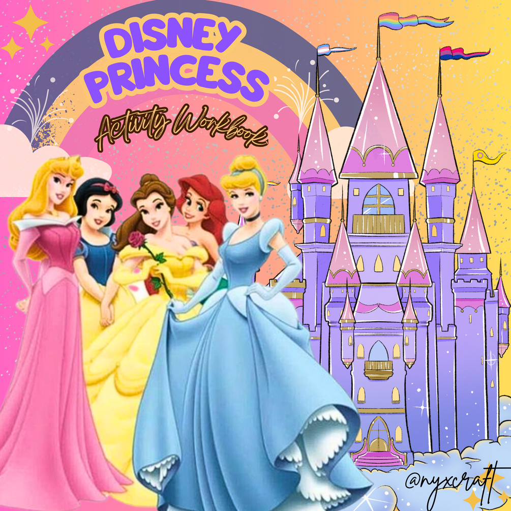 DISNEY PRINCESS ACTIVITY WORKBOOK FOR KIDS