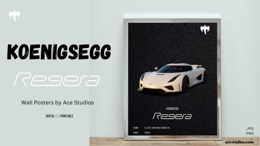 Koenigsegg Regera Wall Poster: Wall Posters by Ace Studios