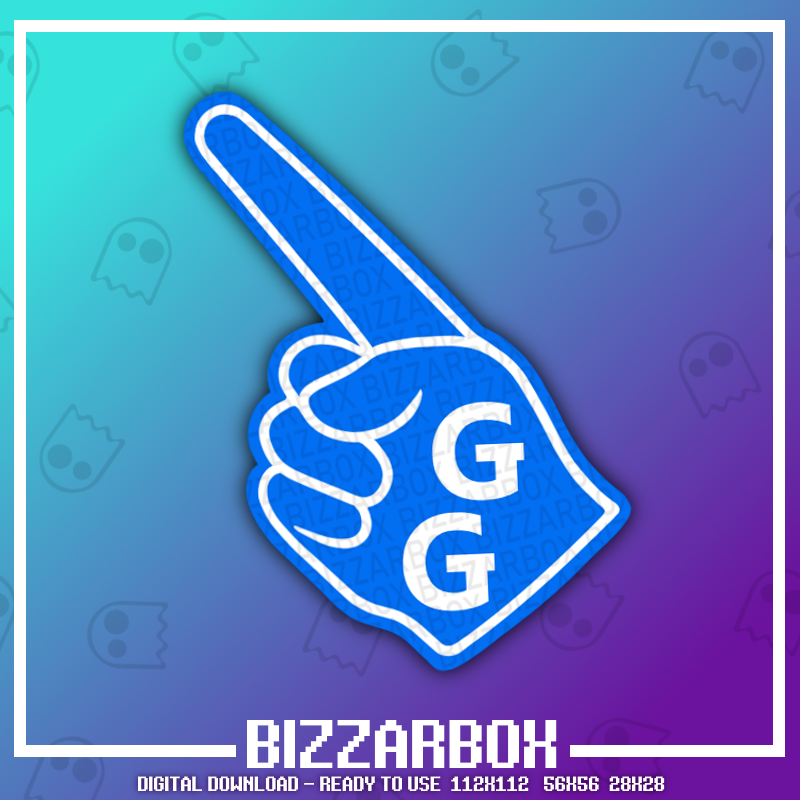 Streamer Emote: GG Foam Finger