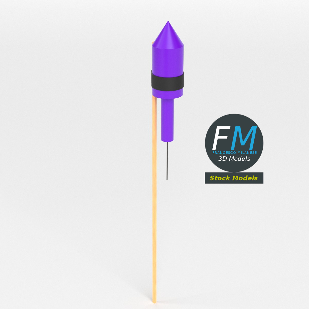 3D MODEL - Stylized firework rocket 2