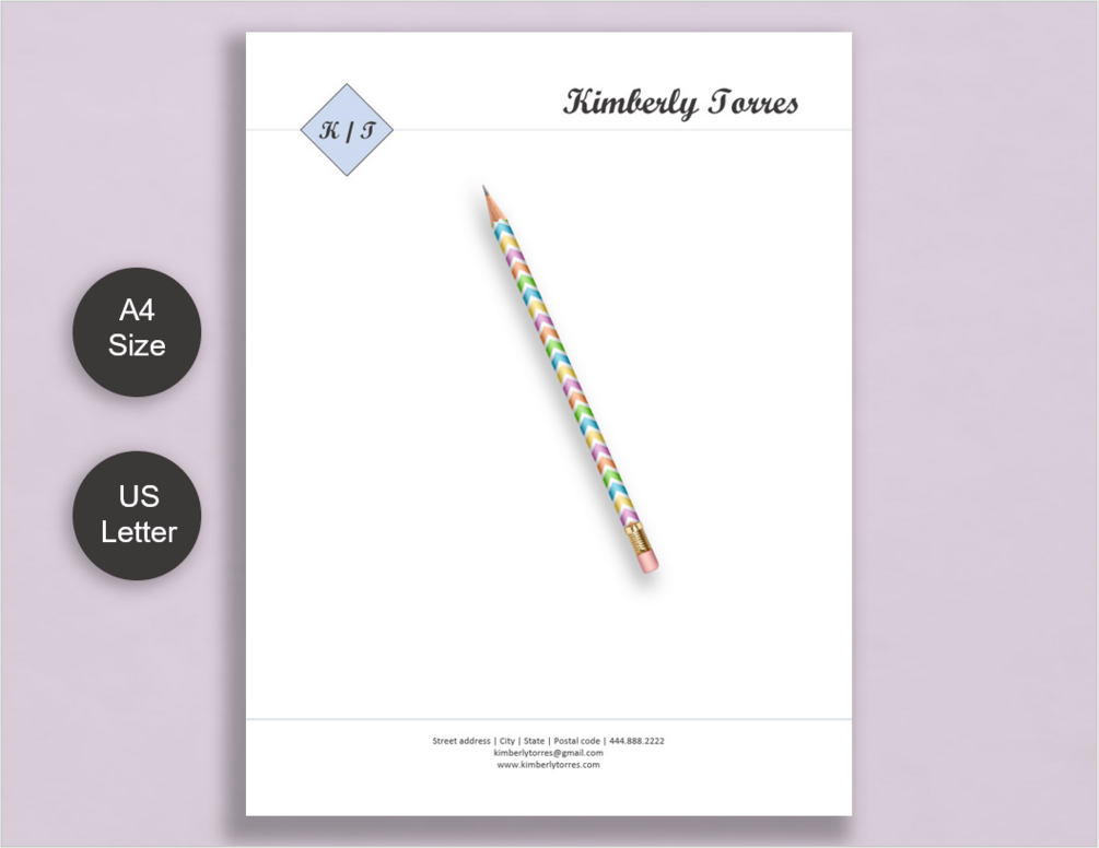 Letterhead Template Design, Personalized Letterhead, Briefpapier ...