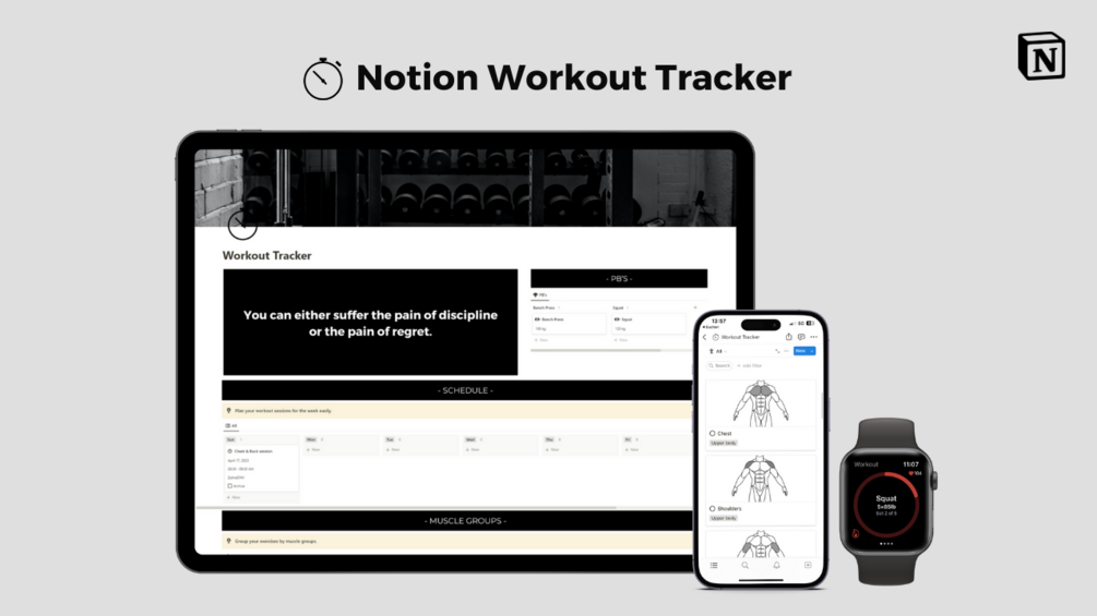 Workout Tracker | Notion Template