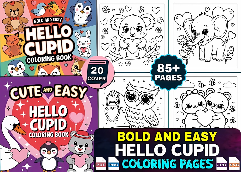 Hello Cupid Coloring Pages