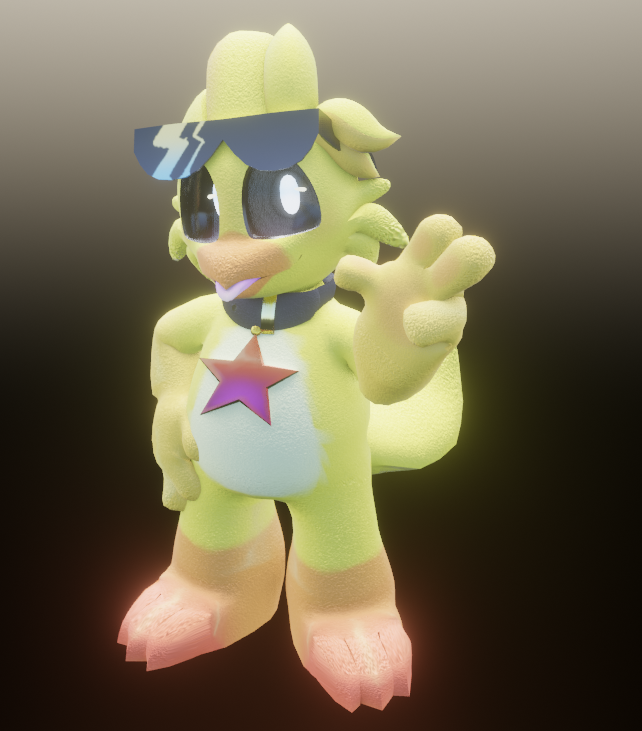 Stylized Plush KickinChicken VRChat Avatar!! PC/QUEST COMPATIBLE (Poppy ...