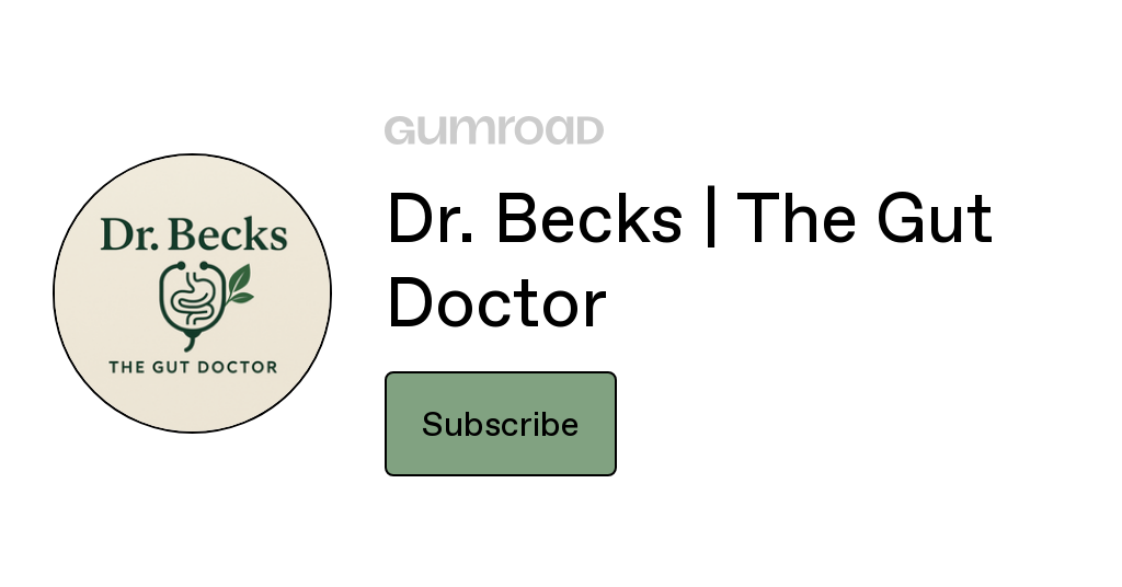 Dr. Becks | The Gut Doctor