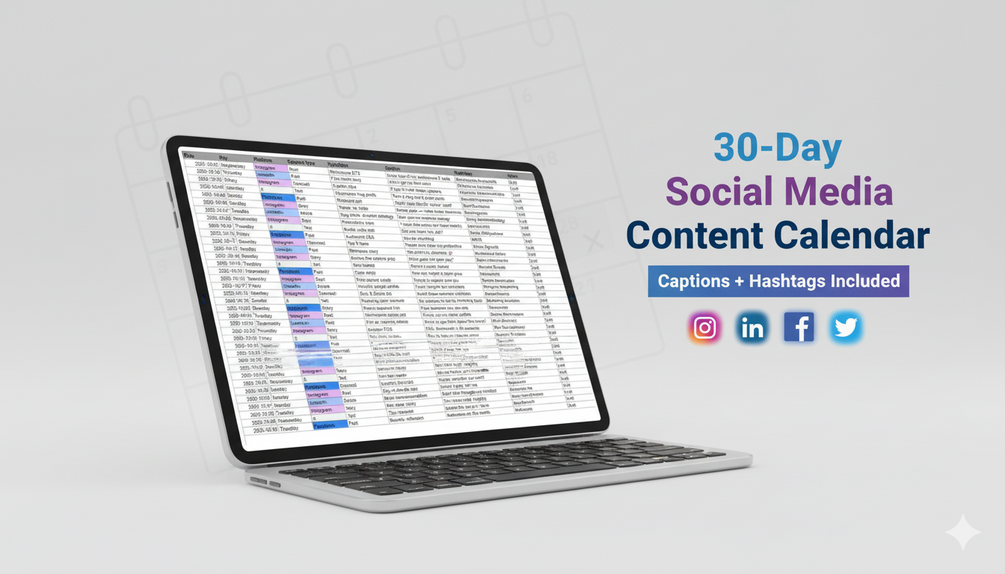 30 Days of Viral Social Media Content (Ready-to-Use Calendar + 10 Canva ...