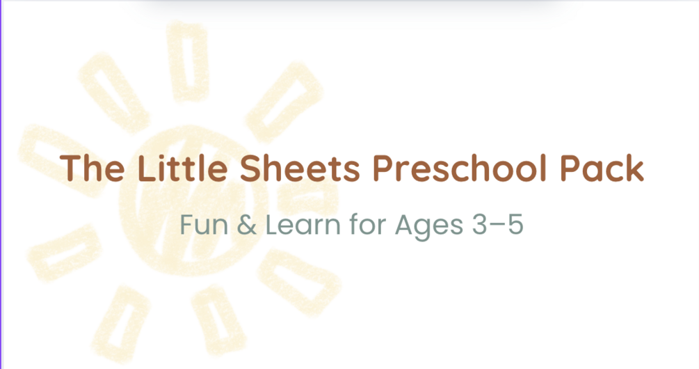 The Little Sheets Preschool Printable
