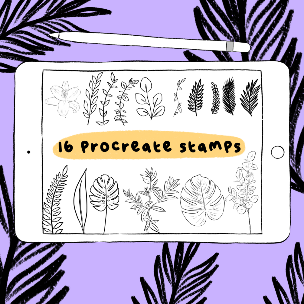 Procreate plants stamps